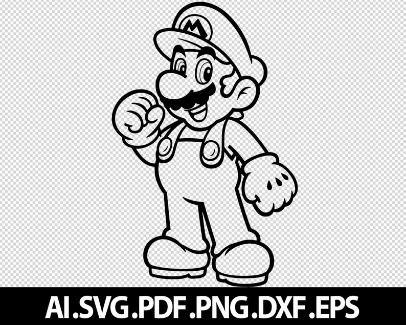 Super Mario, SVG, PNG, PDF, Vettore, file digitale, download immediato ...