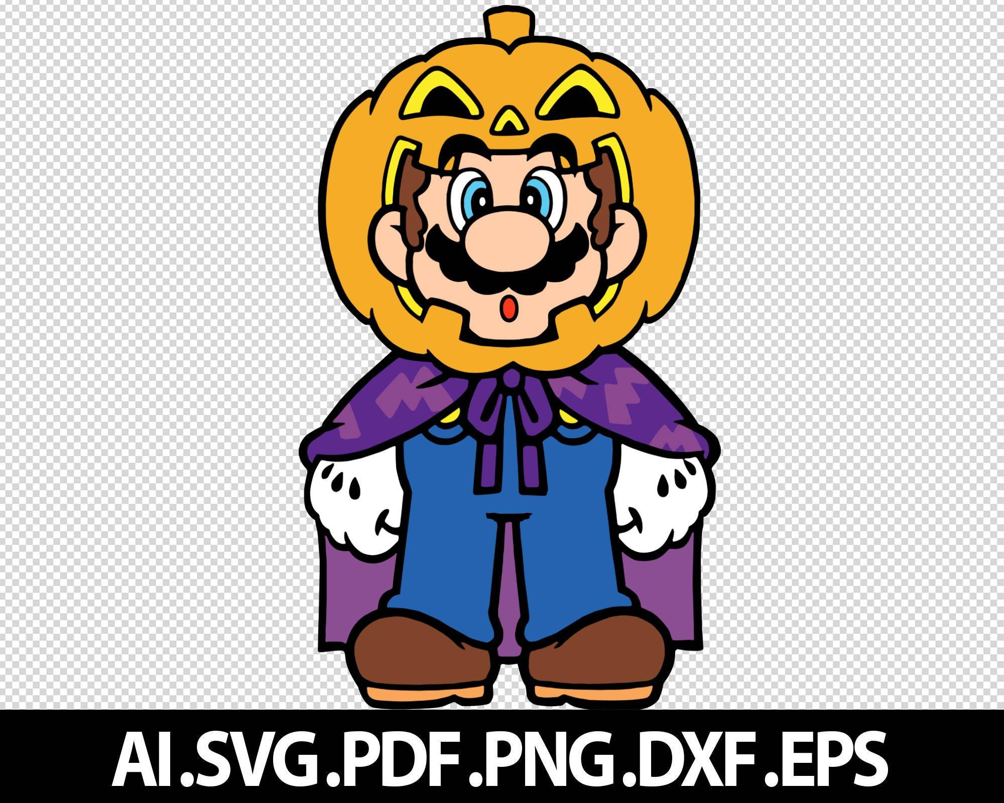 Super Mario Halloween , SVG, PNG, PDF, Vector, Digital File, Instant ...