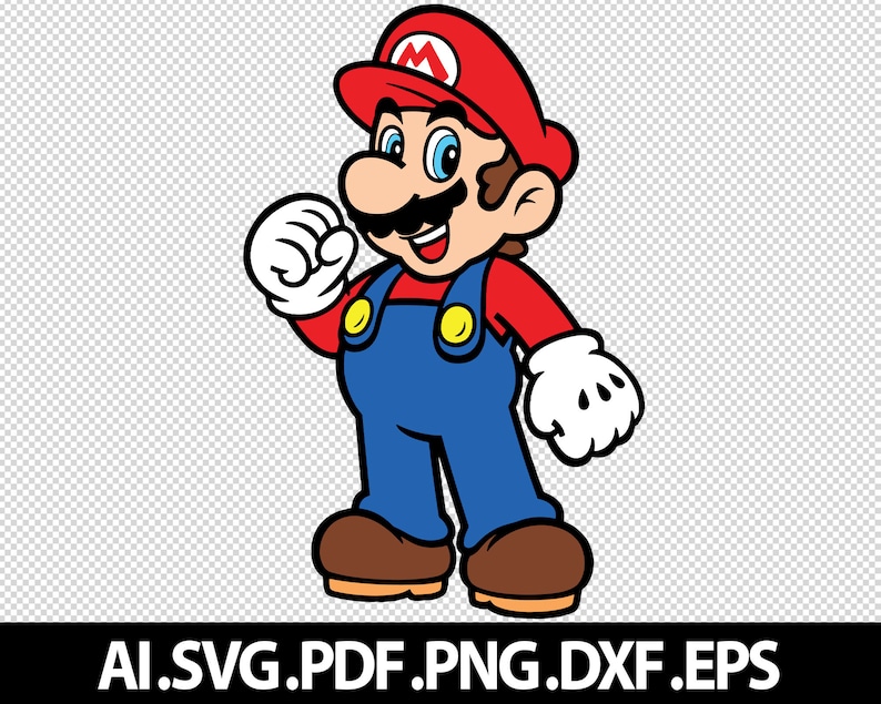 Super Mario, SVG, PNG, PDF, Vettore, file digitale, download immediato ...