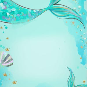 Mermaid Invitation | Easy Editable | Digital Printable | Birthday Party ...