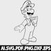 Luigi Super Mario Vector Image, Layered SVG PNG PDF (digital Download ...