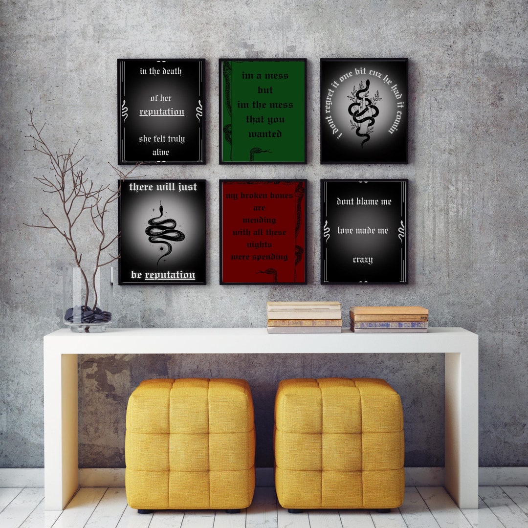 Reputation Art Prints Reputation Poster Prints Taylor Swift Lyrics ...