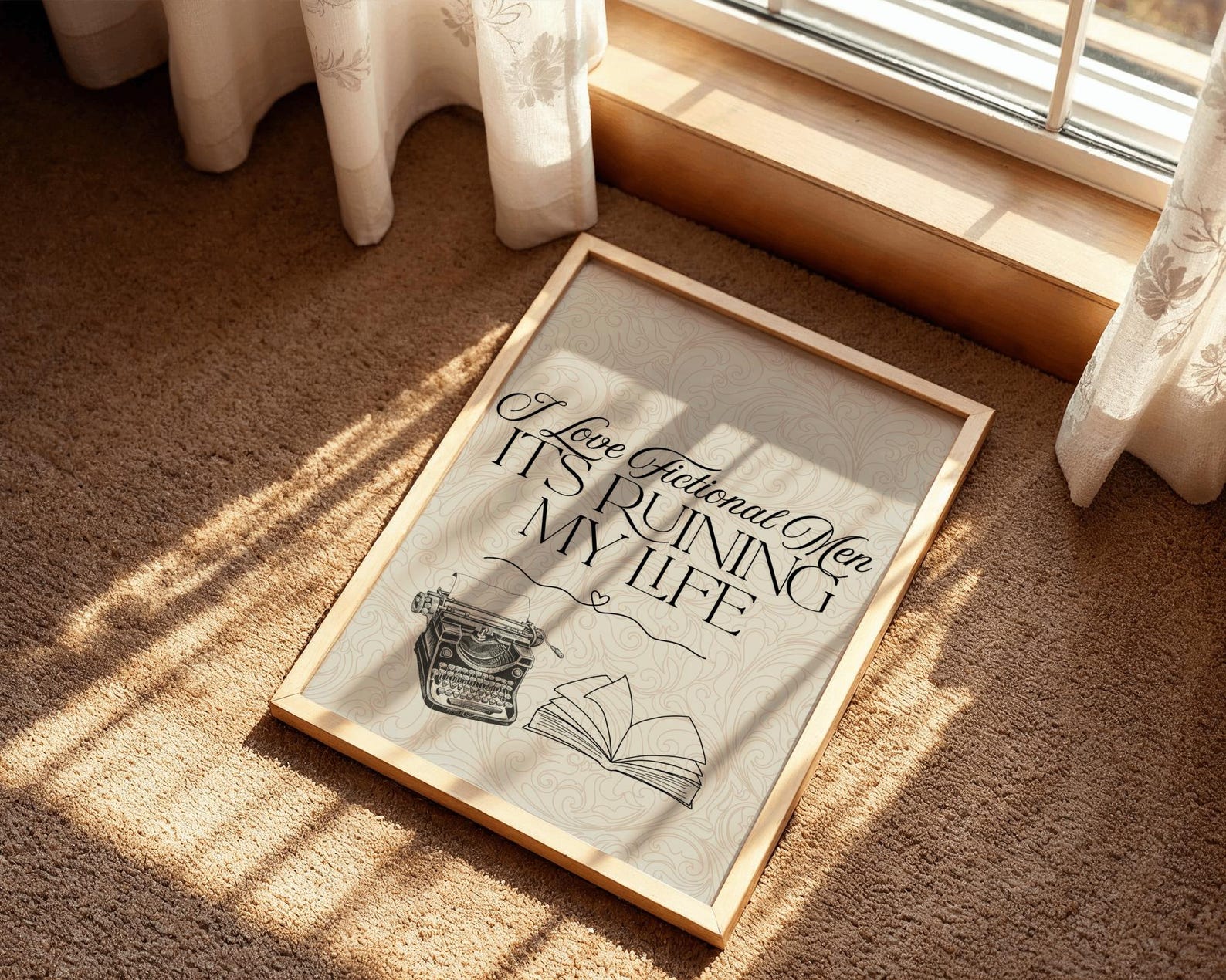 I Love Fictional Men Its Ruining My Life Art Print | Book Boyfriend ...