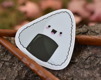 Shiso Scallop Onigiri Rice Ball Vinyl Sticker Hand Drawn, Original ...