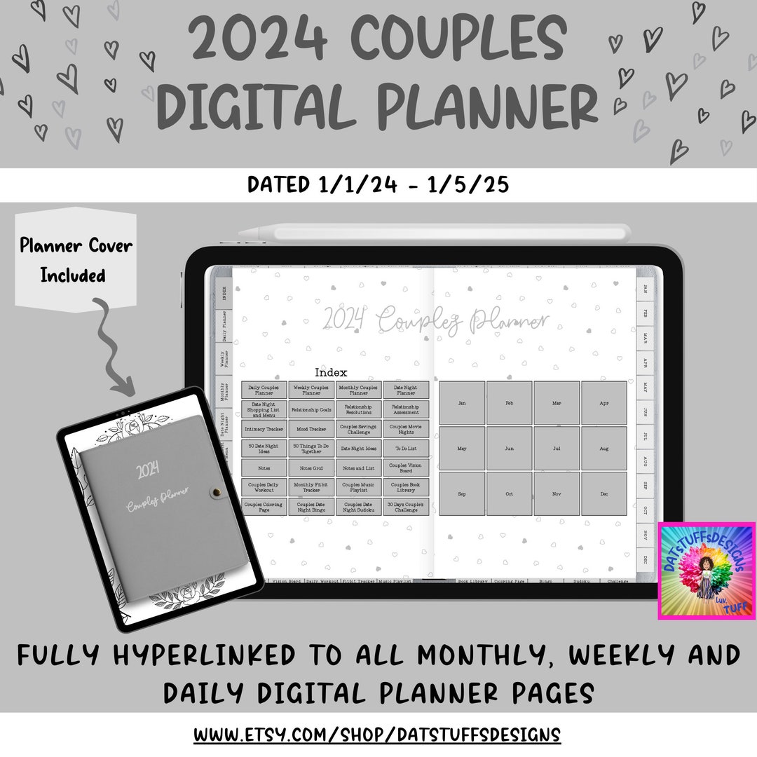 2024 Couples Digital Planner, Date Night Planner, Relationship Goals ...