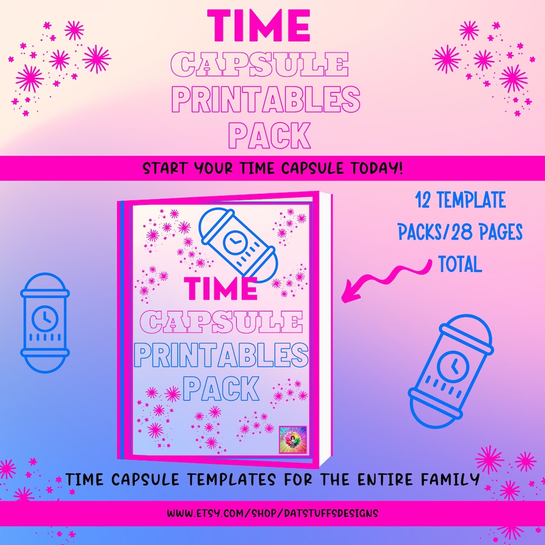 Time Capsule Printables Pack, Our Story Time Capsule, Memory Pack, DIY ...