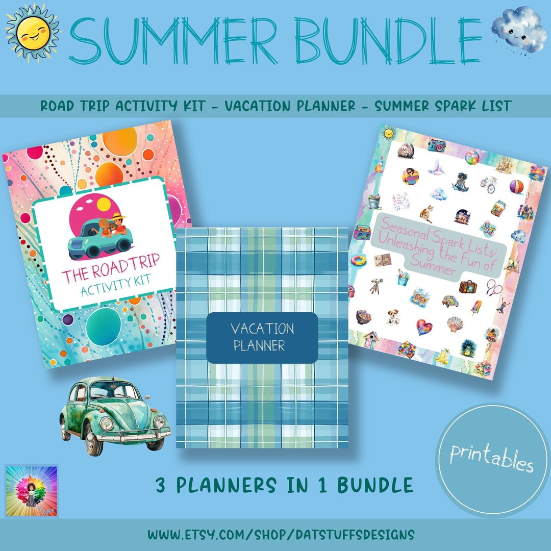 Vacation Planner, Road Trip Activity Kit-summer Spark List-vacation ...