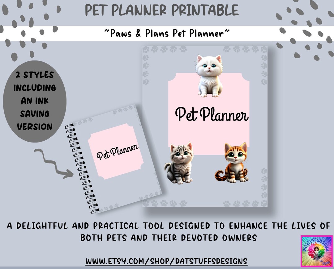 Pet Planner, Pet Care Plan, Pet Profile, Pet Health Tracker, Dog ...