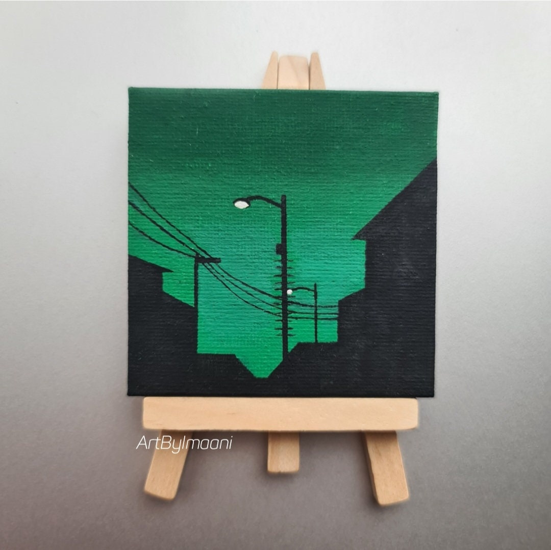 Mini Silhouette Canvas Painting ORIGINAL - Etsy