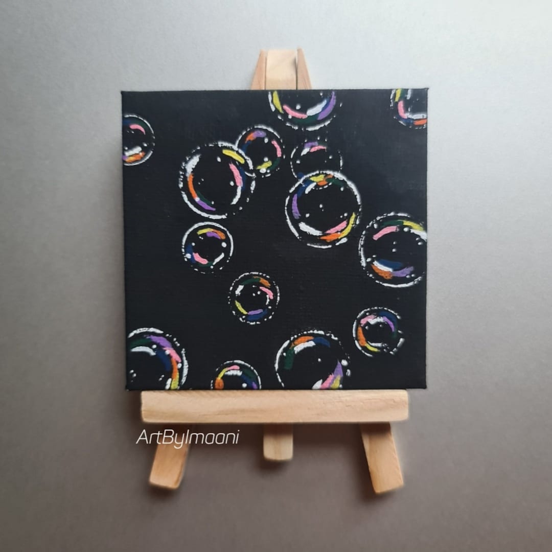 Mini Bubbles Canvas Painting ORIGINAL - Etsy
