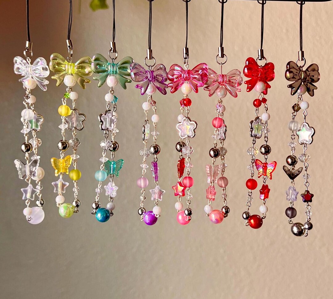 Cute Coquette Mini-phone Bow Charms Wrist Strap/ Lanyard, Phone ...
