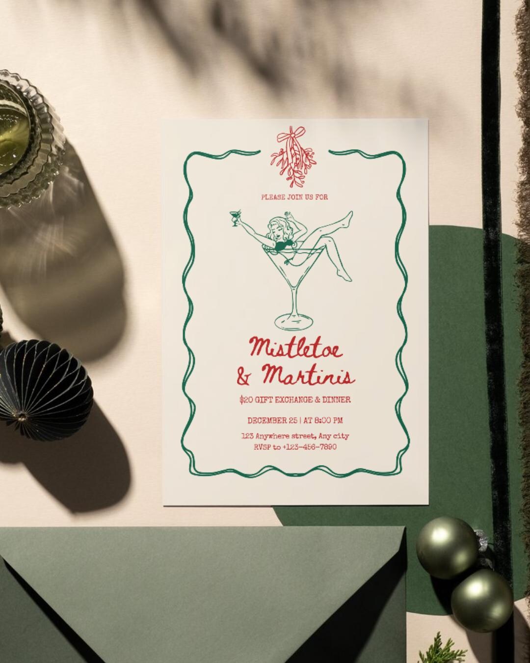 Mistletoe and Martinis Christmas Party Planner | Christmas Party ...