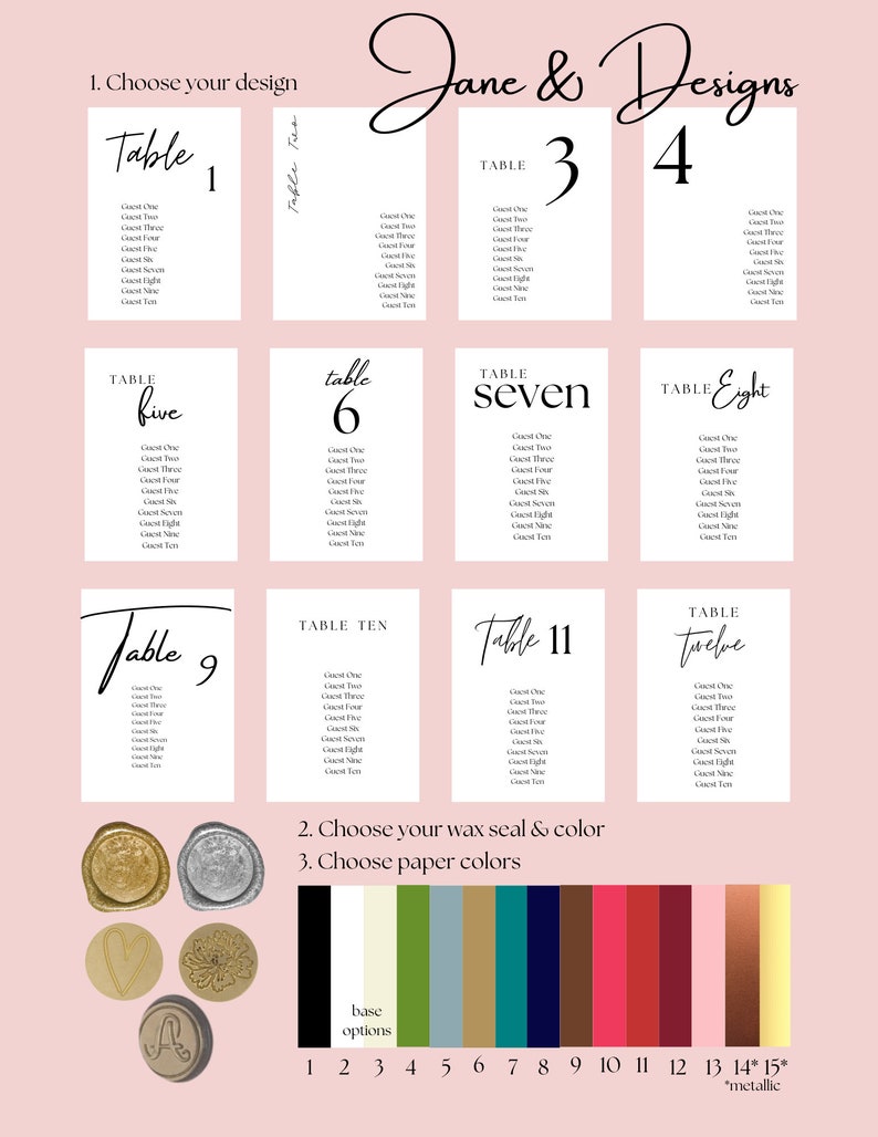 Custom Printed Seating Chart - Etsy