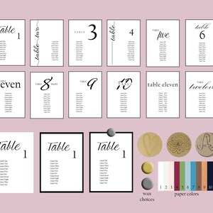 Custom Printed Seating Chart - Etsy