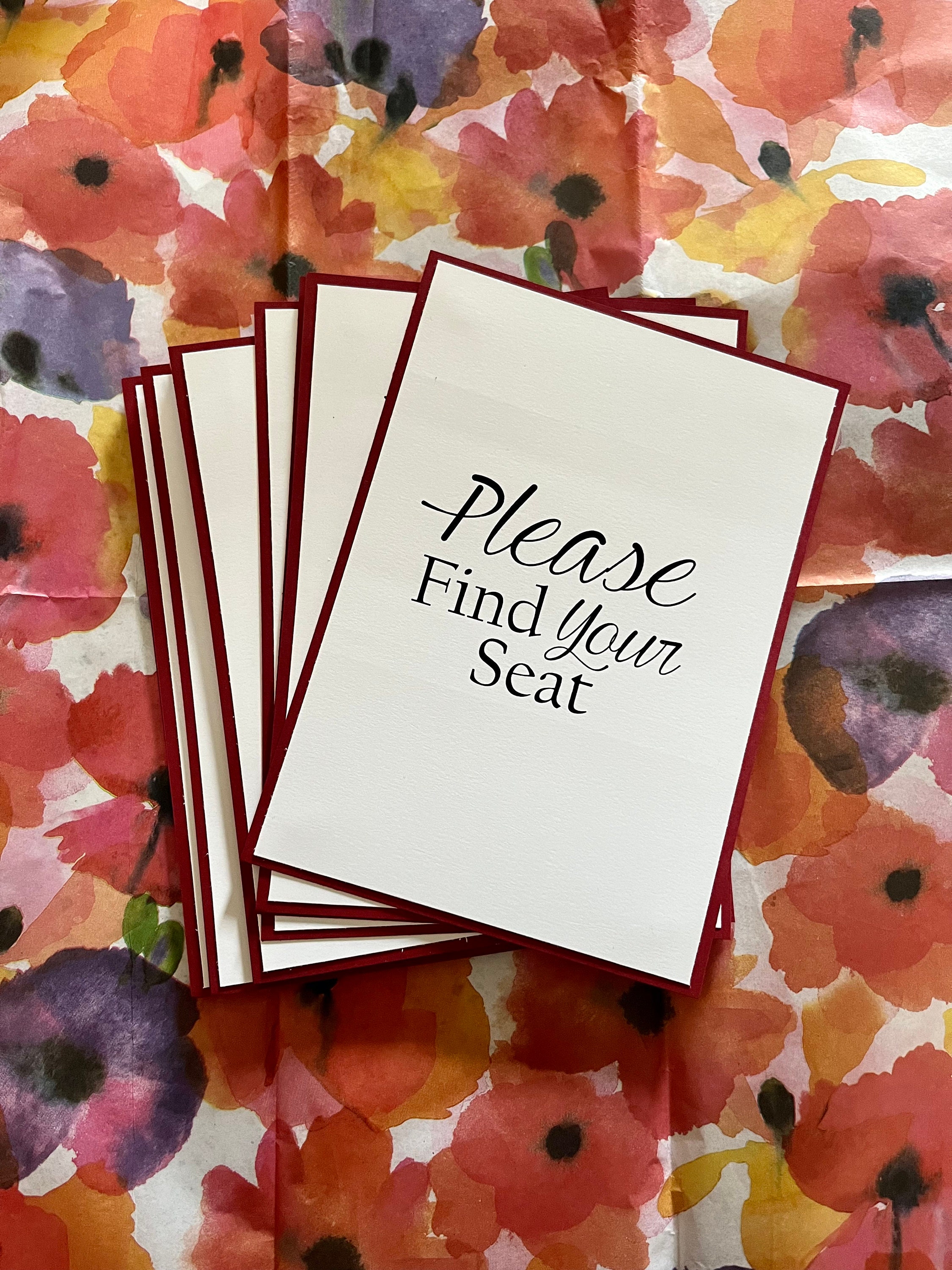 Custom Printed Seating Chart - Etsy