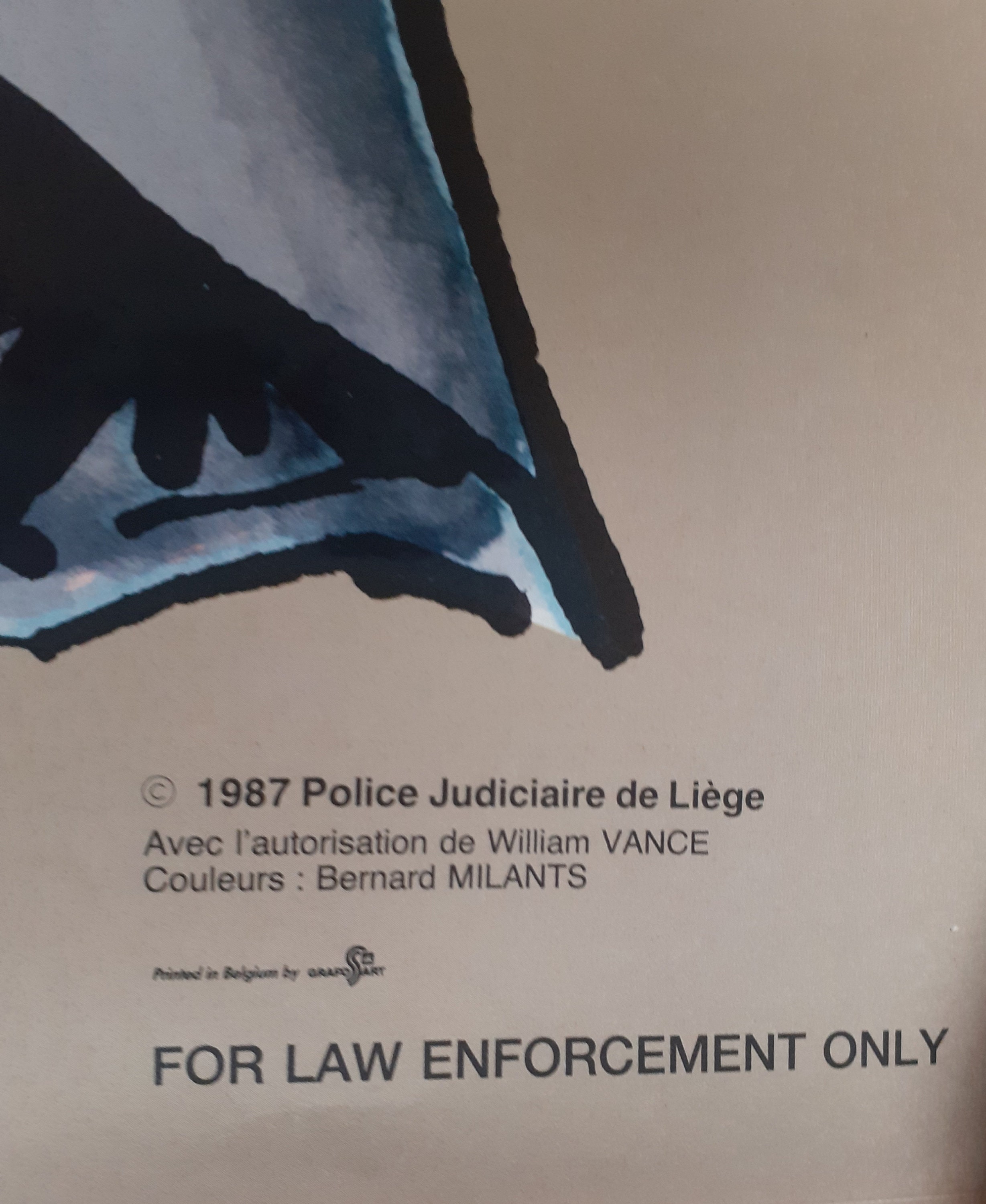 Vintage Target Poster Belgium Police Eighties - Etsy