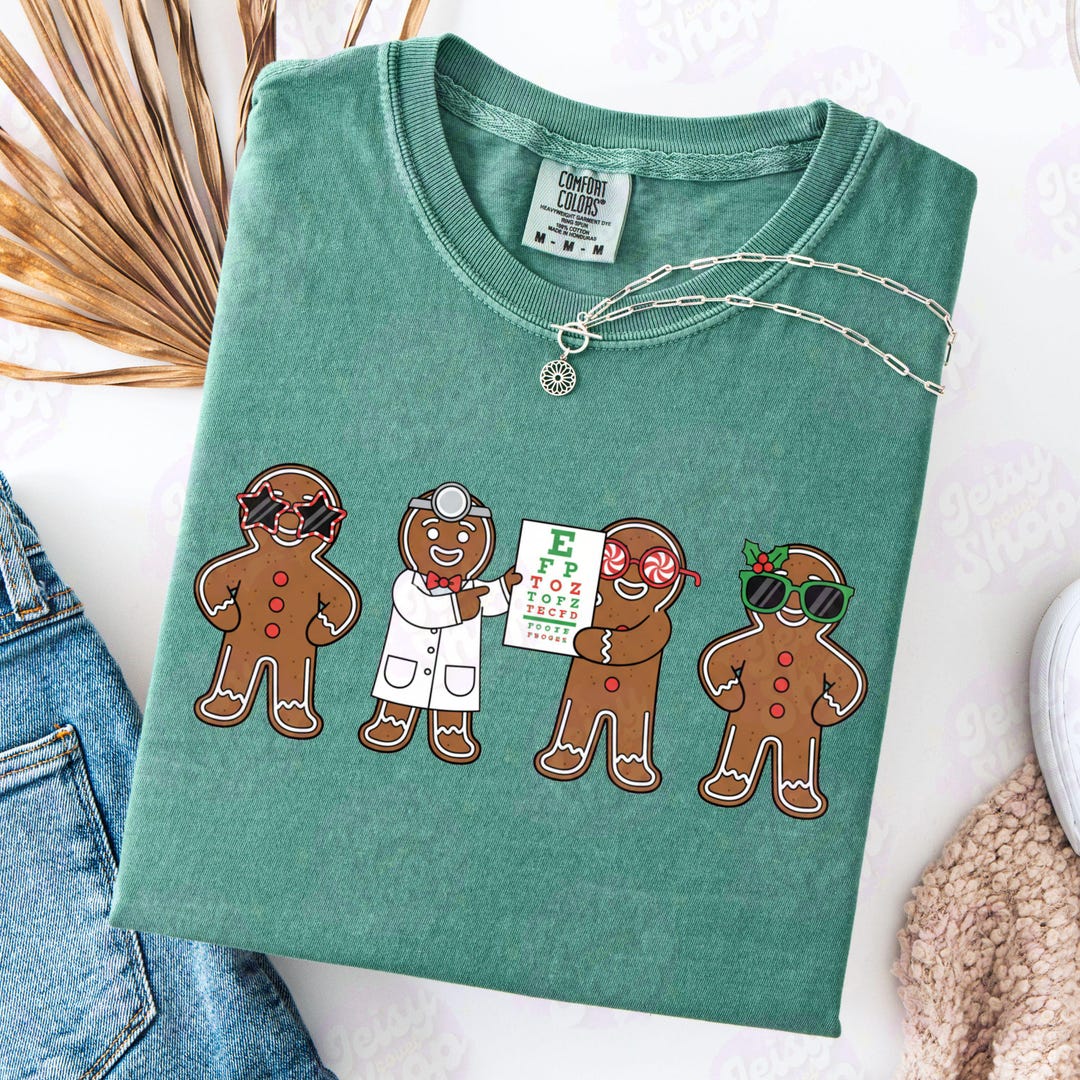 Optometry Gingerbread Christmas Shirt, Christmas Cookies Optometrist ...