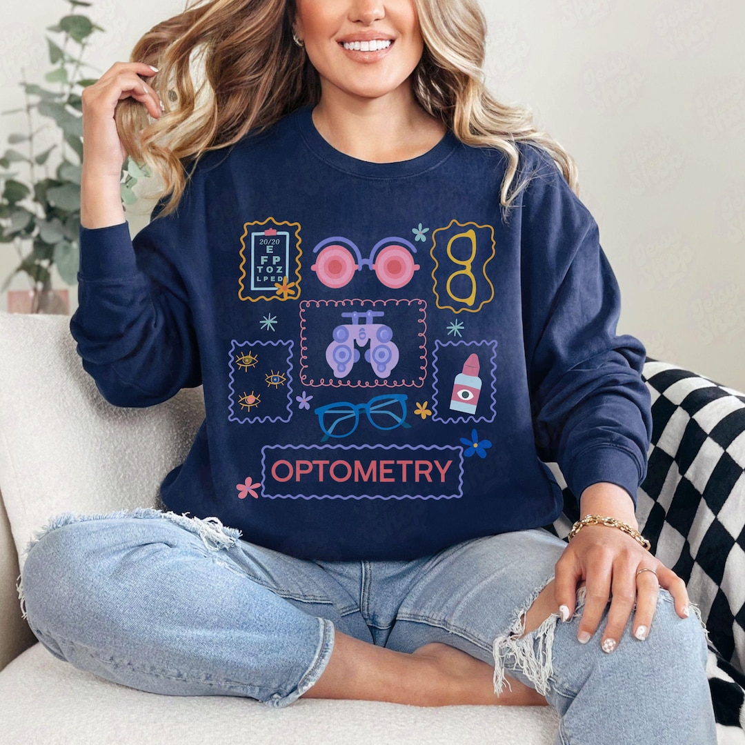 Optometry Stamp Sweatshirt, Cute Eye Doctor Optometrist Shirt ...