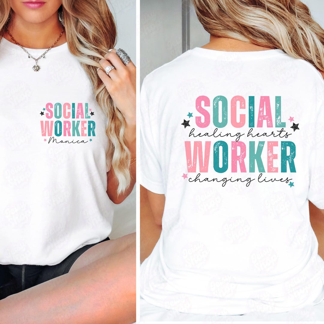 Social Worker Custom Shirt, Personalized Social Work Tshirt, Social ...