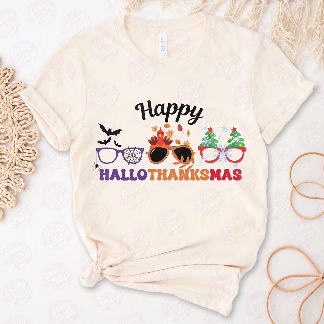 Happy Hallothanksmas Shirt, Funny Optometrist Halloween Xmas Shirt ...