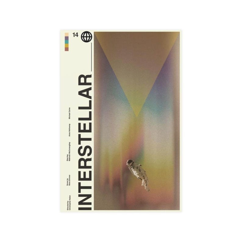 Interstellar Astronaut Poster Vertical Horizontal Matte Print | Space ...