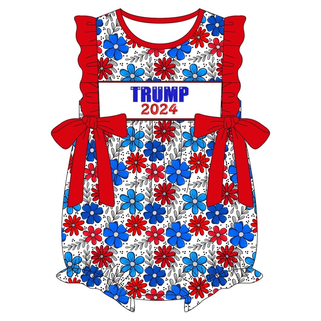 Smocked Embroidered Trump - Etsy
