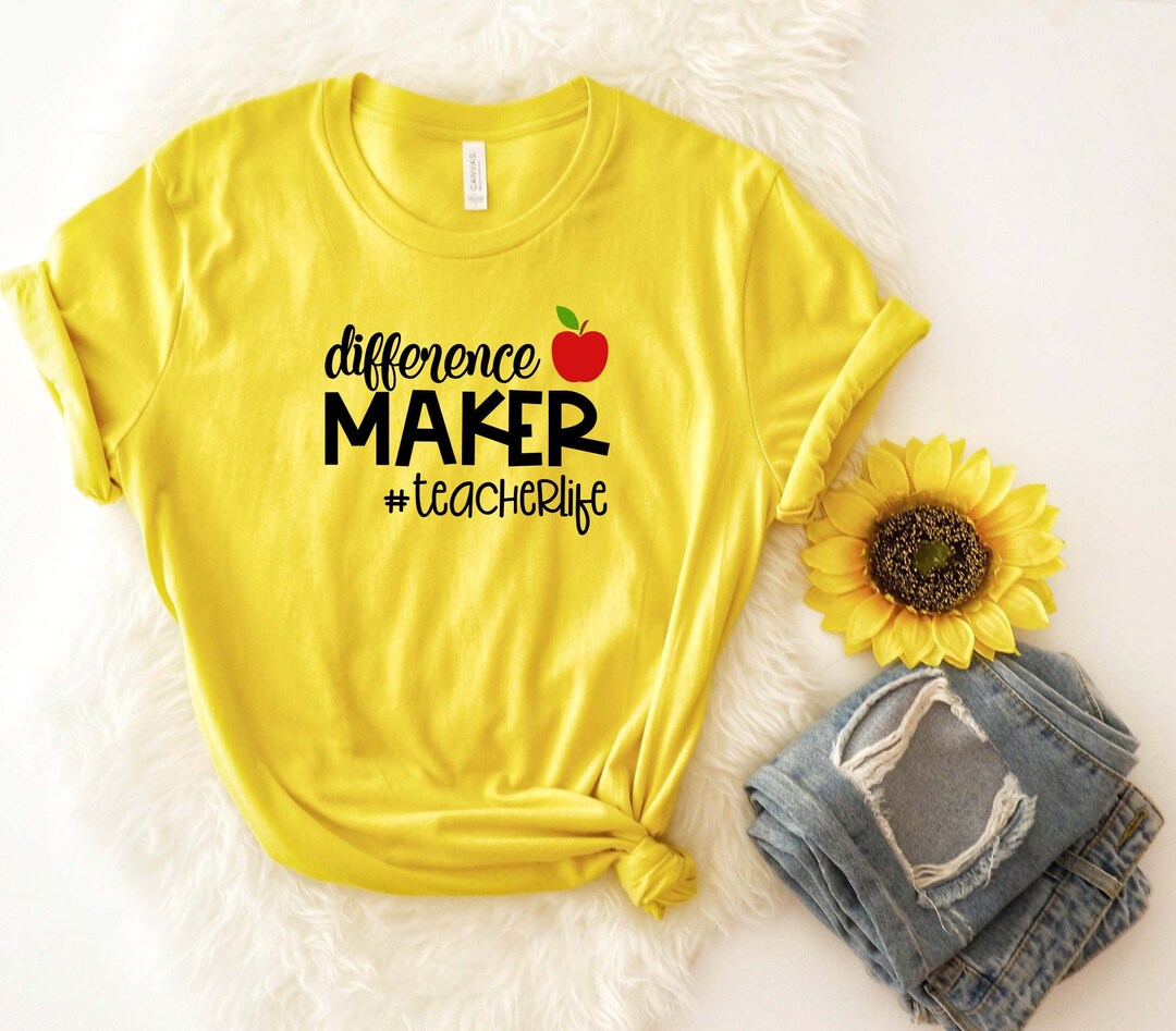 Difference Maker Teacher Tshirt, Teacher Life, Teach Love Inspire Shirt ...