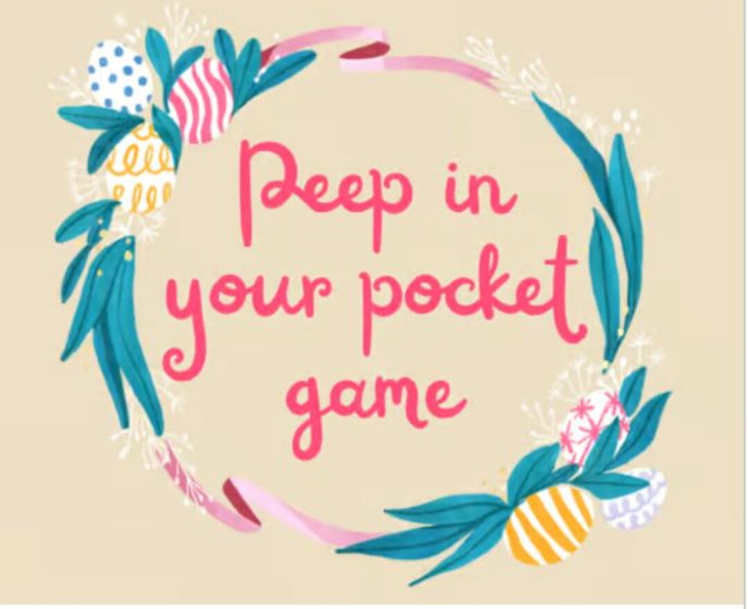 Peep in My Pocket Teacher Game - Etsy
