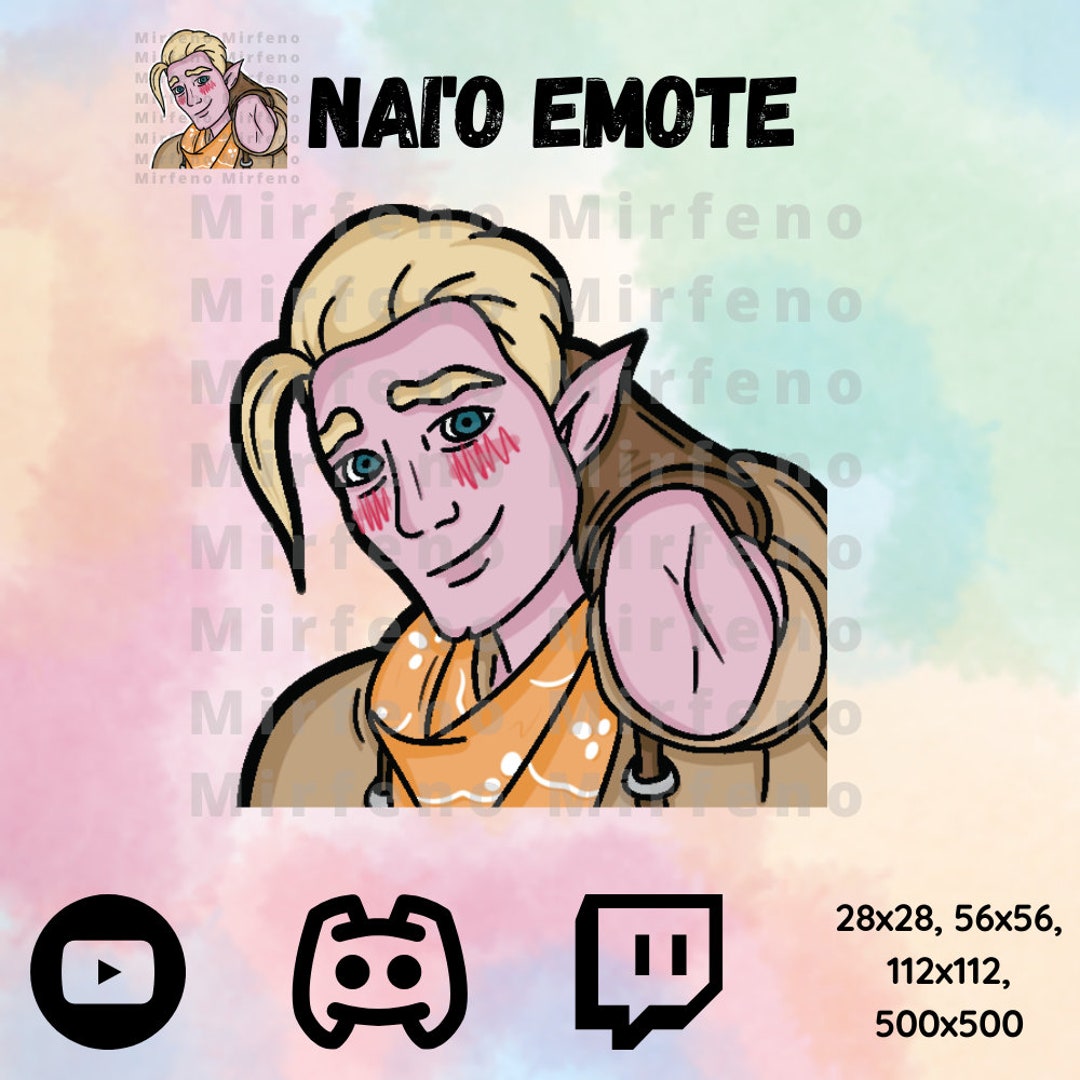 Nai'o Twitch/kick/discord Emote 4 PALIA Fans - Etsy