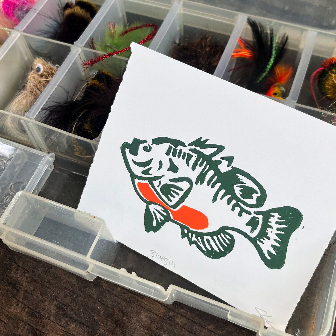 Bluegill | 4x5" Ready to Frame Block Print - Etsy