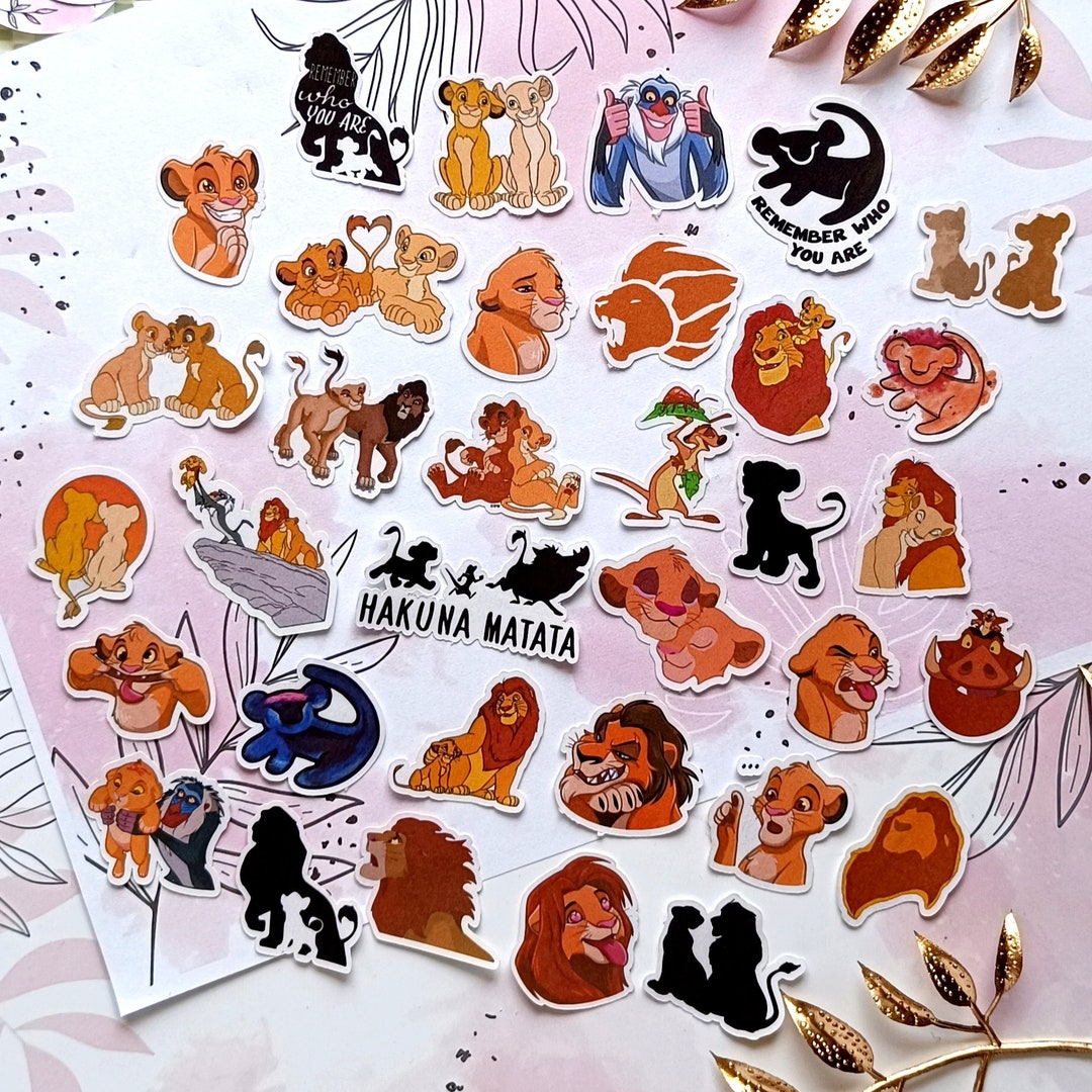Lion King Stickers Kovu and Kiara Simba and Nala Hakuna - Etsy