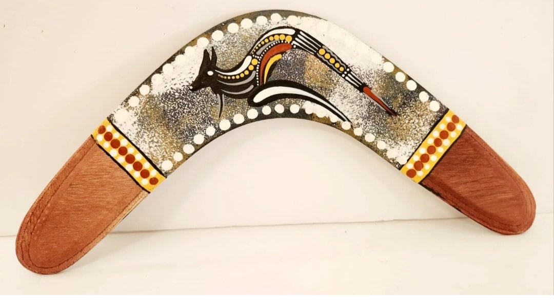 Authentic Australian Boomerang HAND PAINTED Collector Beautiful Art ...