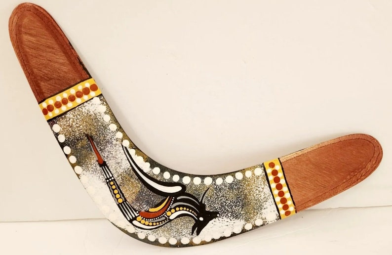 Authentic Australian Boomerang HAND PAINTED Collector Beautiful Art ...