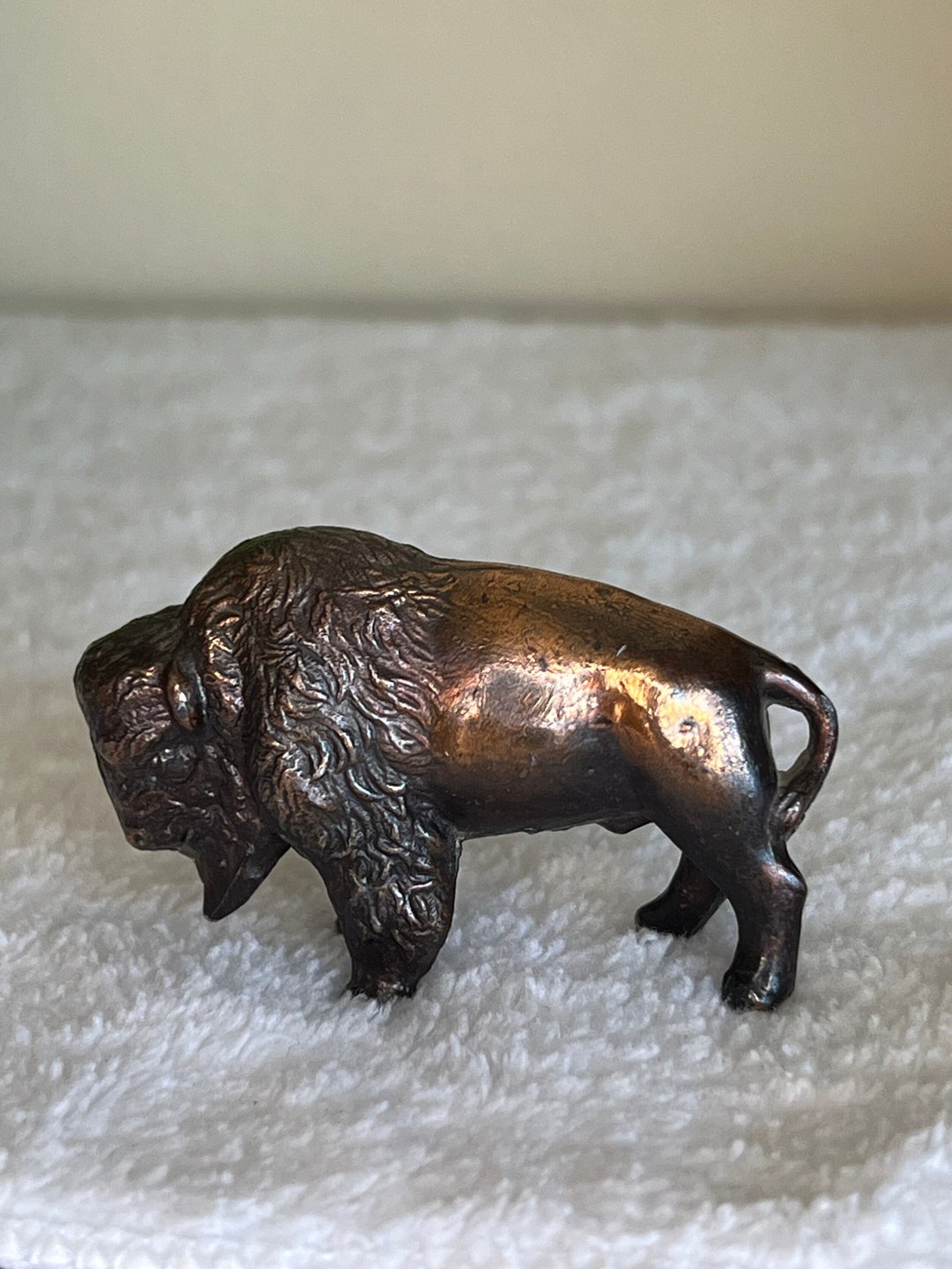 Metal Buffalo Figurine Paperweight Miniature Made in Japan - Etsy