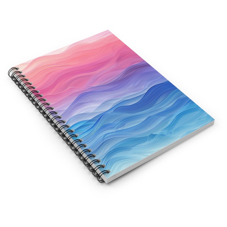 Springtime Ombre Spiral Notebook, Cute Design, Lined Pages Notebook ...