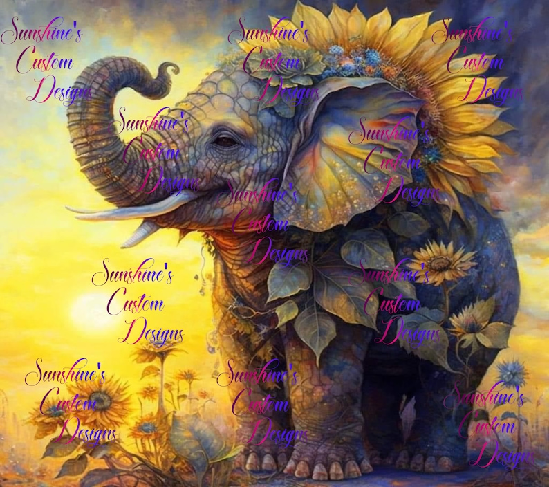 3D Sunflower and Elephant Png Image This Image Will Bring Life to Any ...