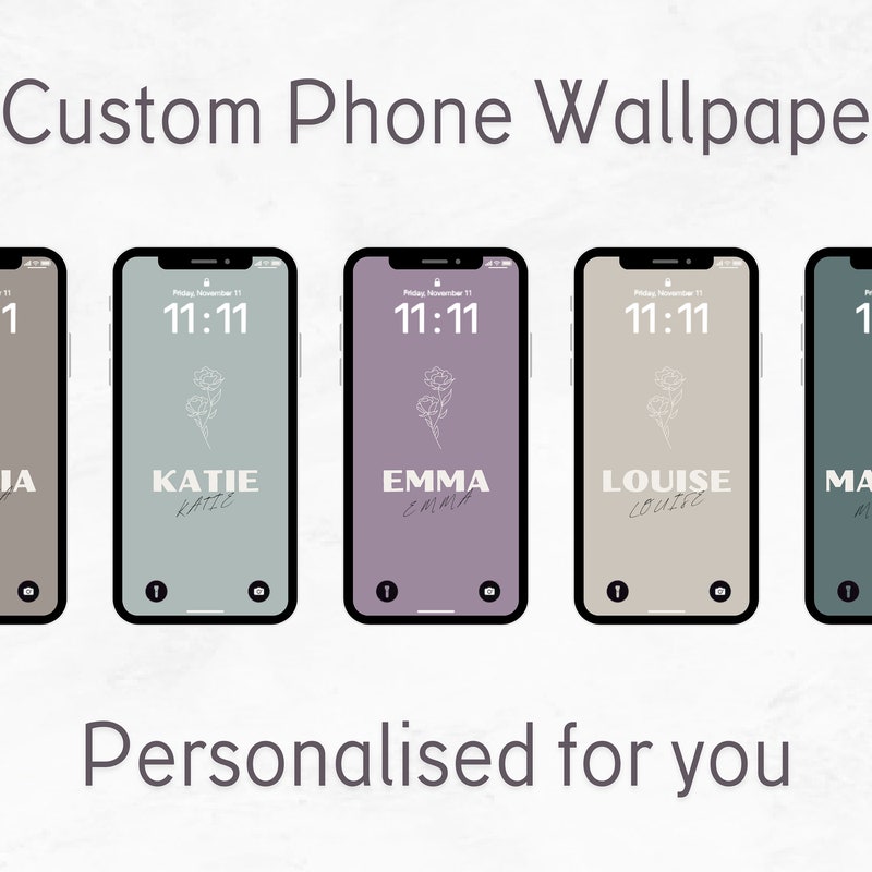 Personalised Phone Wallpaper - Etsy