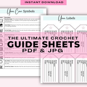 Crochet Reference Sheets, Crochet Cheat Sheets, Crochet Guide, Tags ...