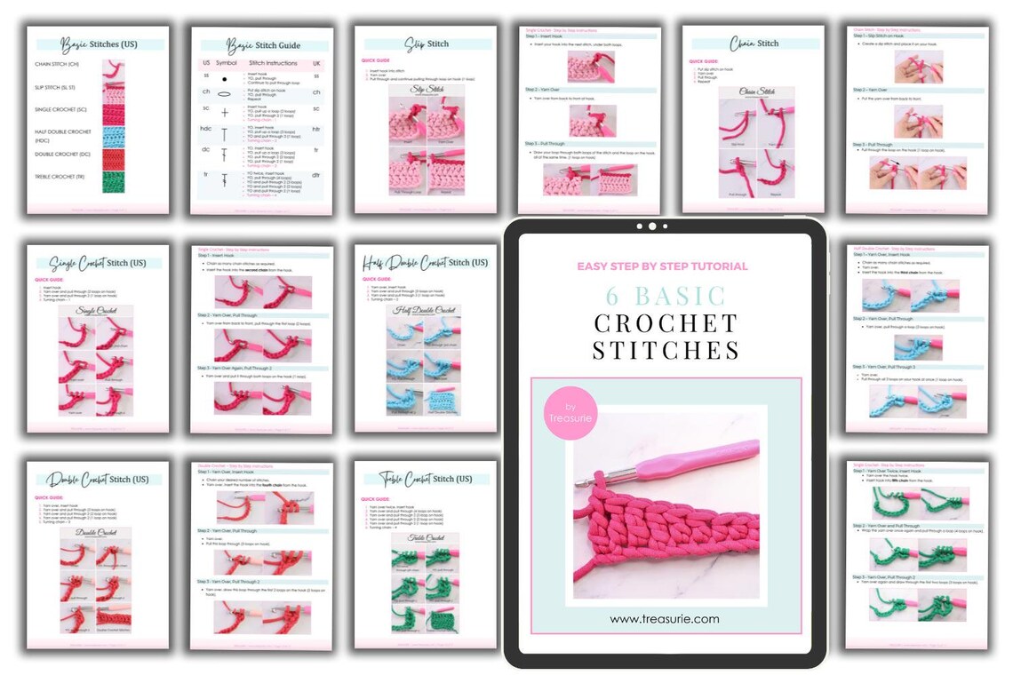 Crochet Reference Sheets, Crochet Cheat Sheets, Crochet Stitches Guide ...