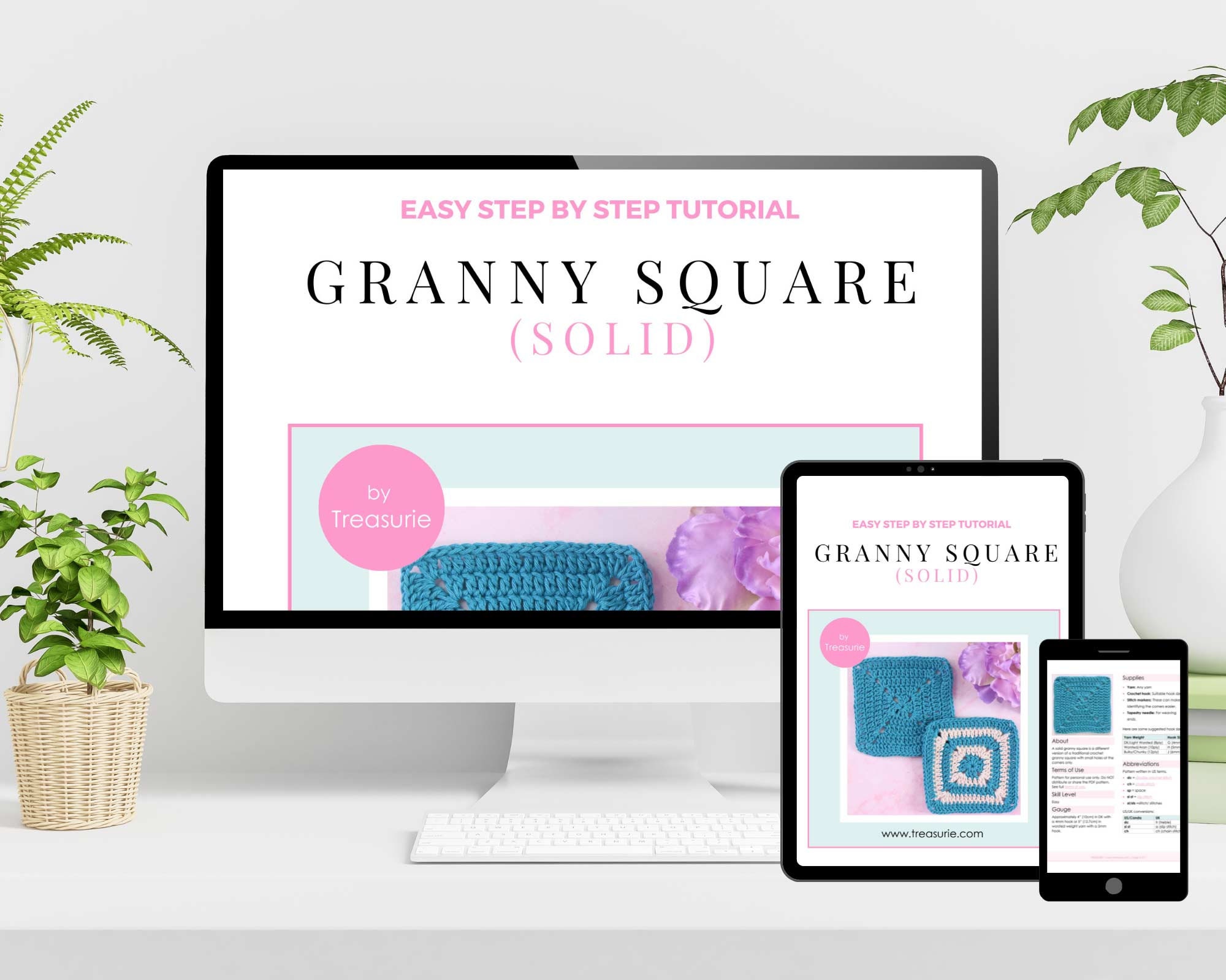 Solid Granny Square Pattern, No Gaps Granny Square, Granny Square ...