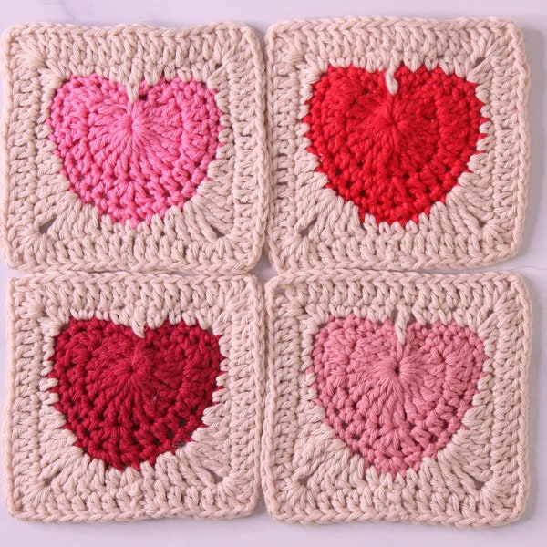 Heart Granny Square Pattern - Etsy