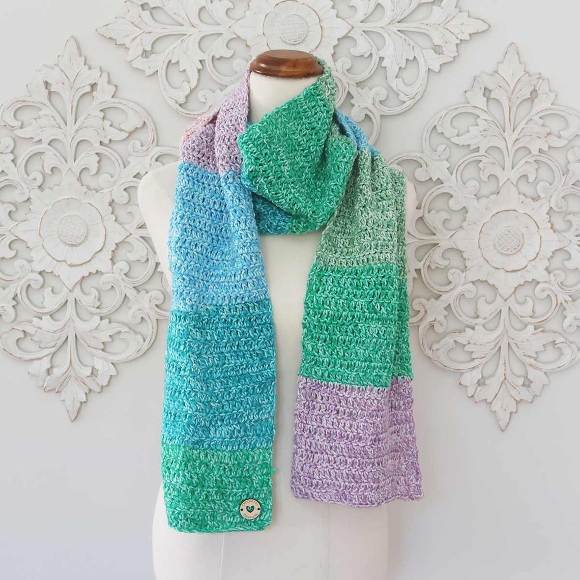 Double Crochet Scarf Pattern, Beginner Scarf Crochet Pattern, Easy ...