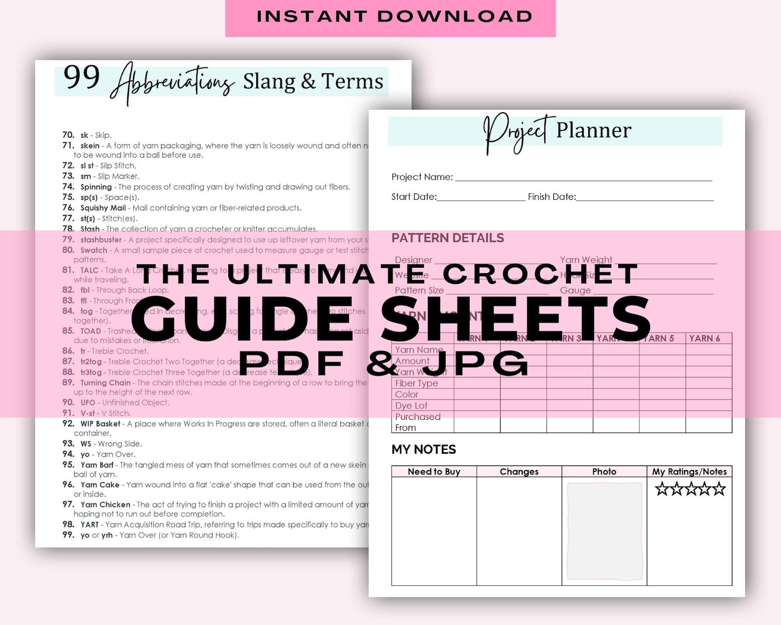 Crochet Reference Sheets, Crochet Cheat Sheets, Crochet Guide, Tags ...