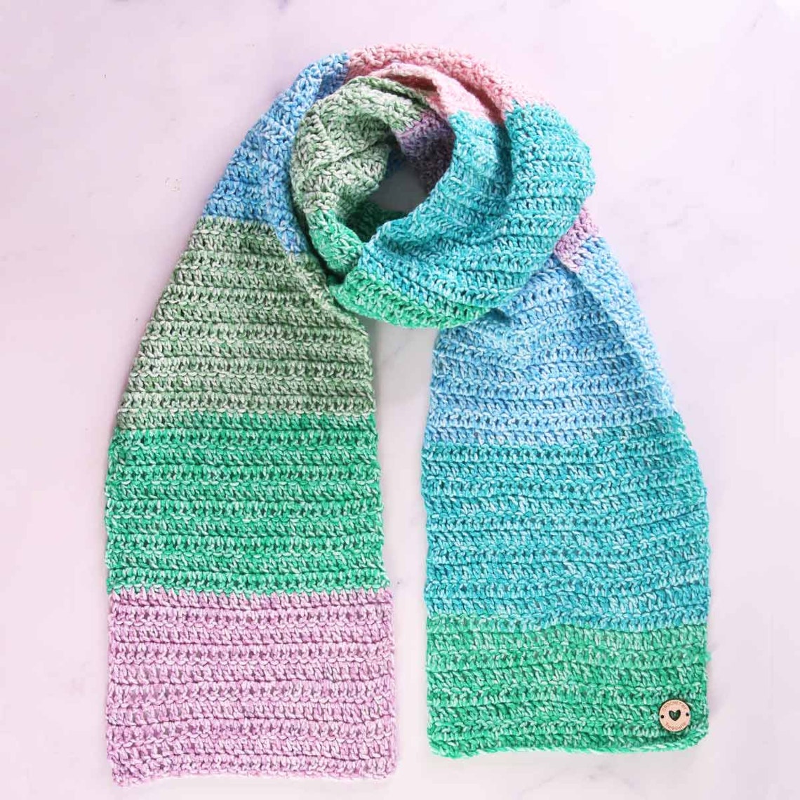 Double Crochet Scarf Pattern, Beginner Scarf Crochet Pattern, Easy ...
