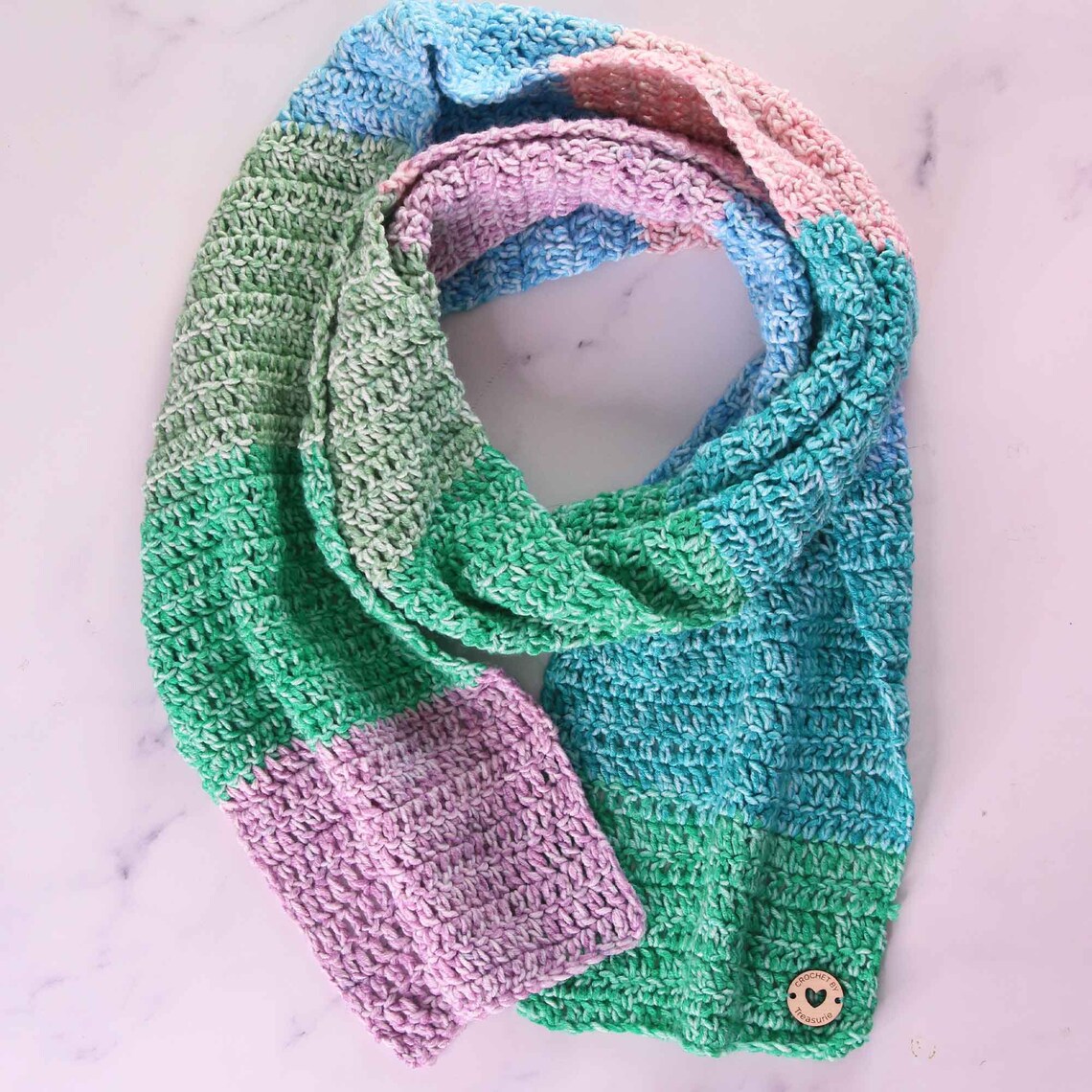 Double Crochet Scarf Pattern, Beginner Scarf Crochet Pattern, Easy ...