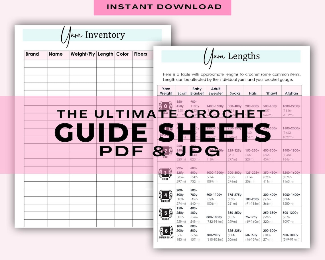 Crochet Reference Sheets, Crochet Cheat Sheets, Crochet Guide, Tags ...