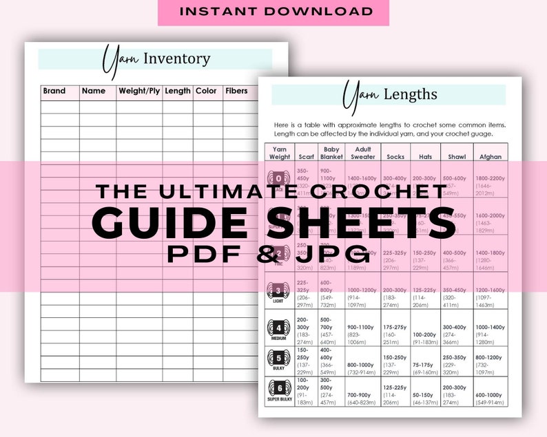 Crochet Reference Sheets, Crochet Cheat Sheets, Crochet Guide, Tags ...