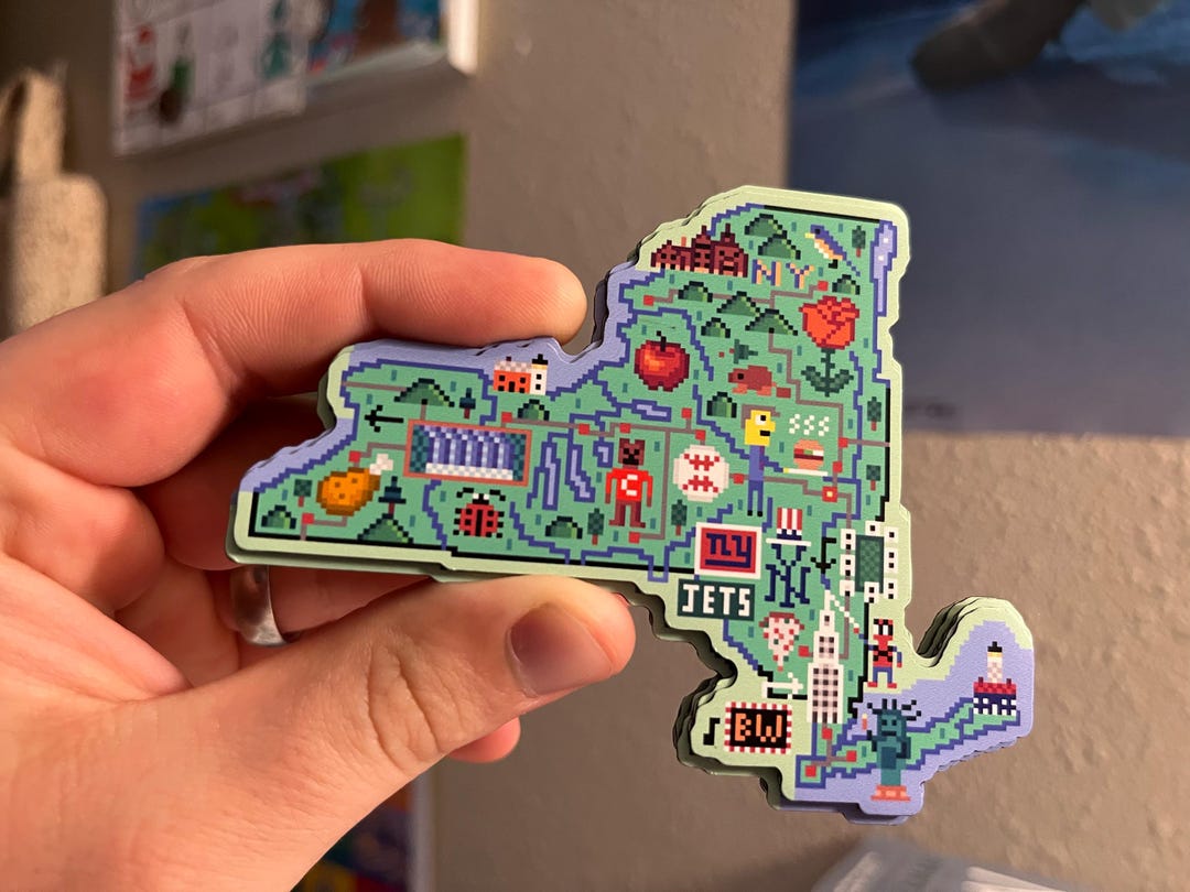 New York Pixel Magnet - Etsy