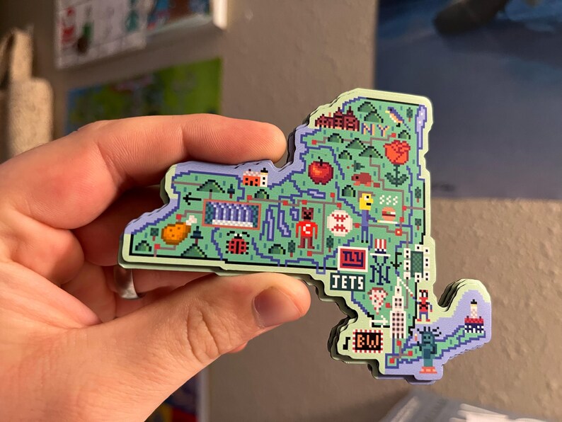 New York Pixel Magnet - Etsy