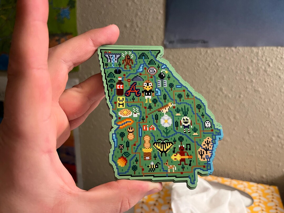 Georgia Pixel Magnet - Etsy
